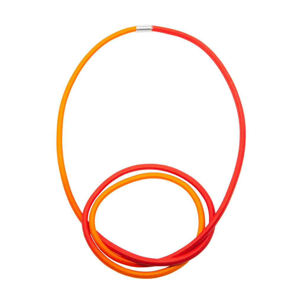 String Necklace - Apricot & Orange & The Longship