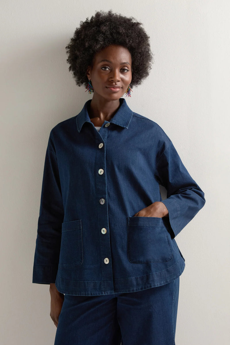 Stretch Denim Shirt Jacket & The Longship